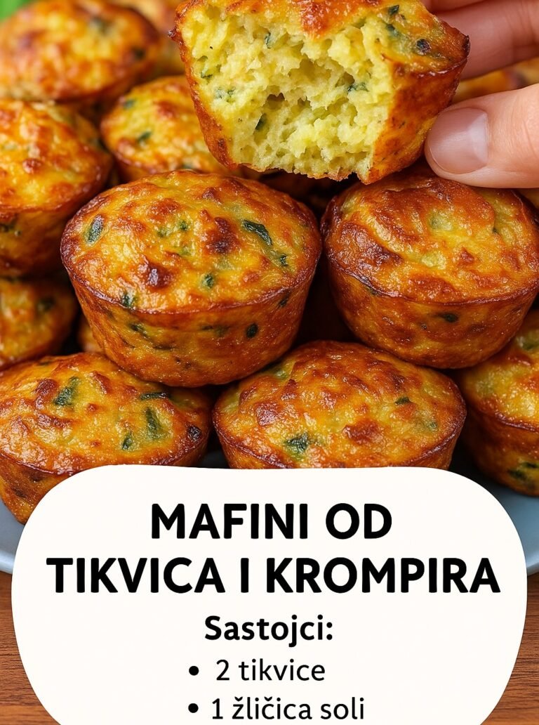 Mafini od tikvica i krompira su brzo i ukusno jelo koje često spremam ...