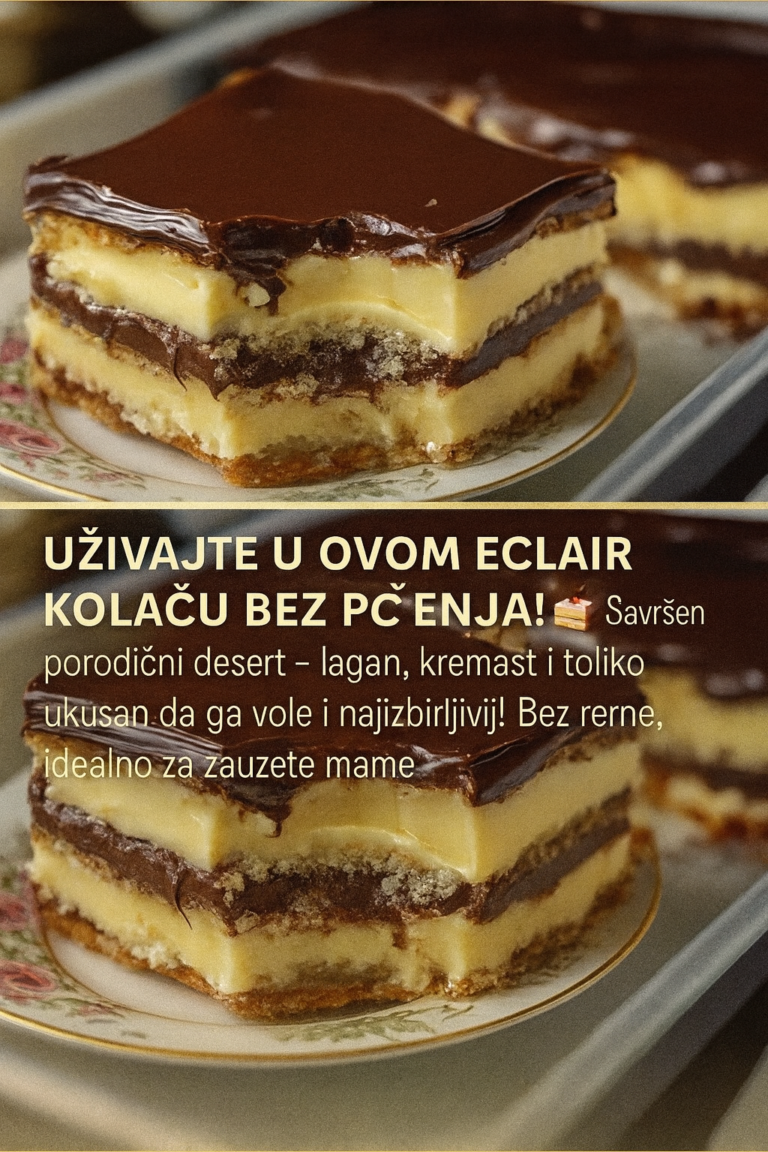 UŽIVAJTE U OVOM ECLAIR KOLAČU BEZ PEČENJA! Savršen Porodični Pustinja – Lagan, Kremast I Toliko ...